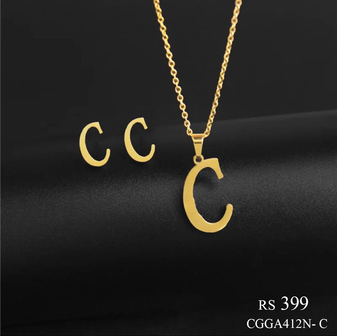 Alphabet Locket Set (C)– Rawayat Jewellery