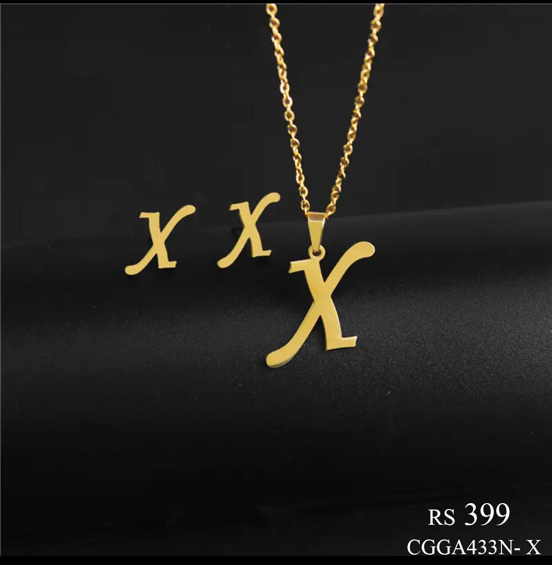 Alphabet Locket Set (X)– Rawayat Jewellery