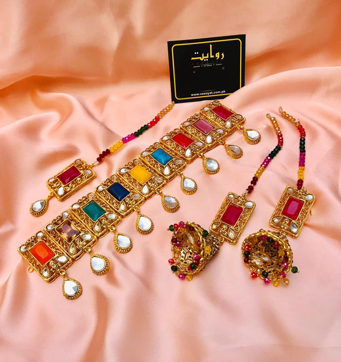 Fancy Choker Set-73 (Naurateen)– Rawayat Jewellery